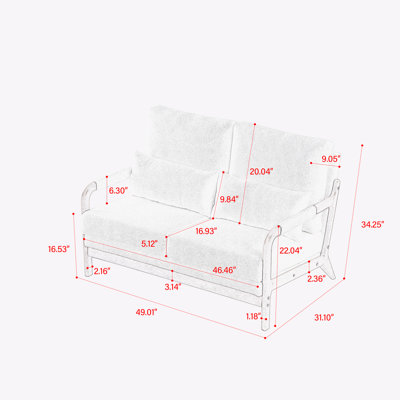 George Oliver Jeorgi 49.01'' Velvet Loveseat | Wayfair