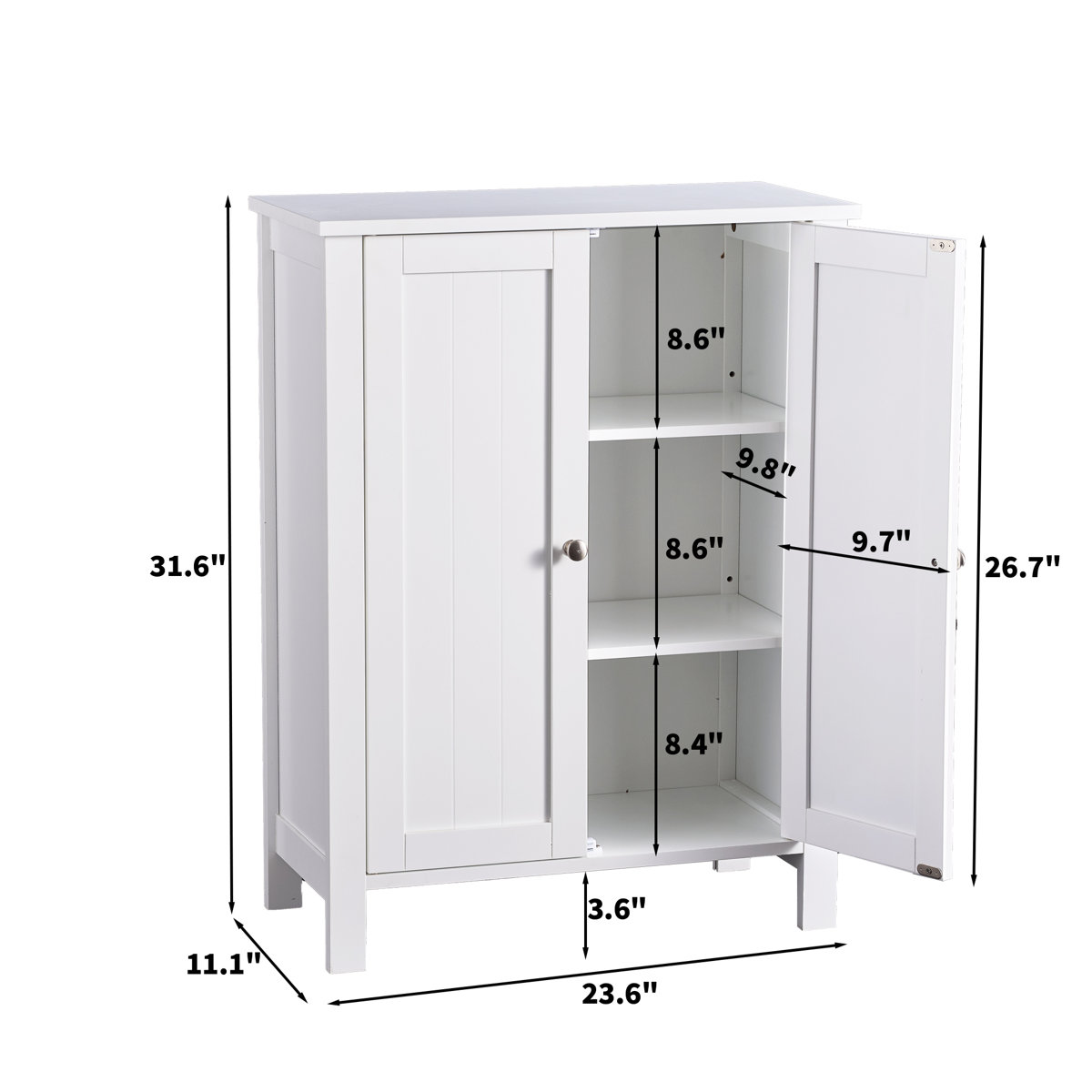Red Barrel Studio® Freestanding Bathroom Line Cabinet & Reviews | Wayfair