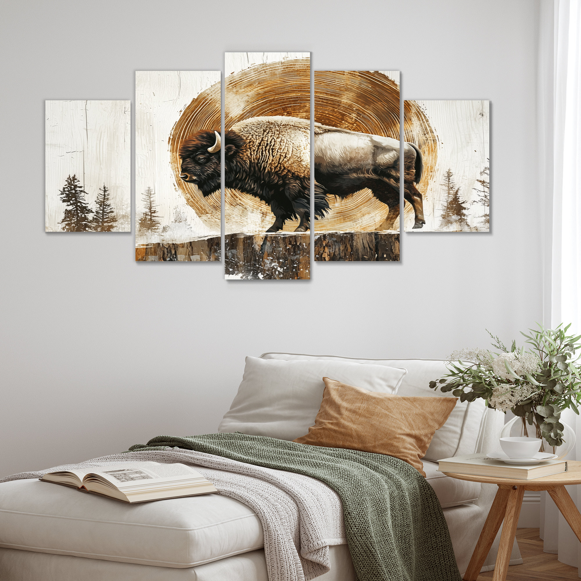 Millwood Pines American Buffalo In The Prairies - Buffalo Animal Wall ...