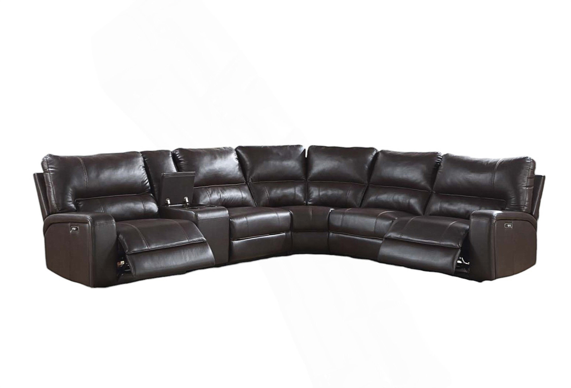 Hokku Designs Leather Aire Power Motion Sectional Sofa Couch W/ USB ...