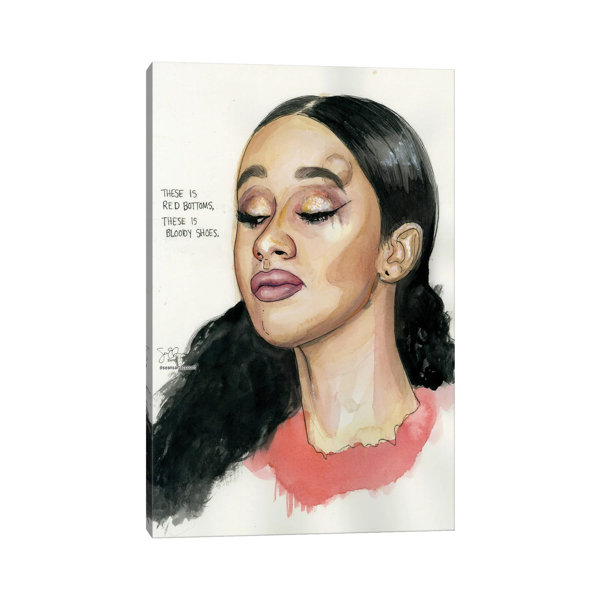 ClassicLiving Cardi B by Sean Ellmore - Wrapped Canvas Painting ...