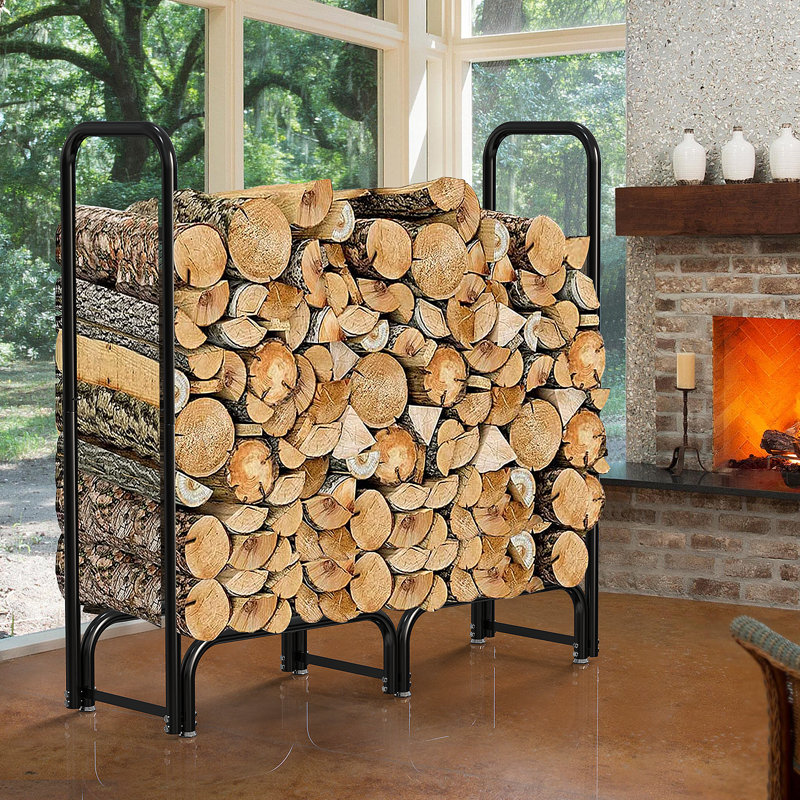 Rebrilliant Hsu 45.2" W Metal Log Rack | Wayfair