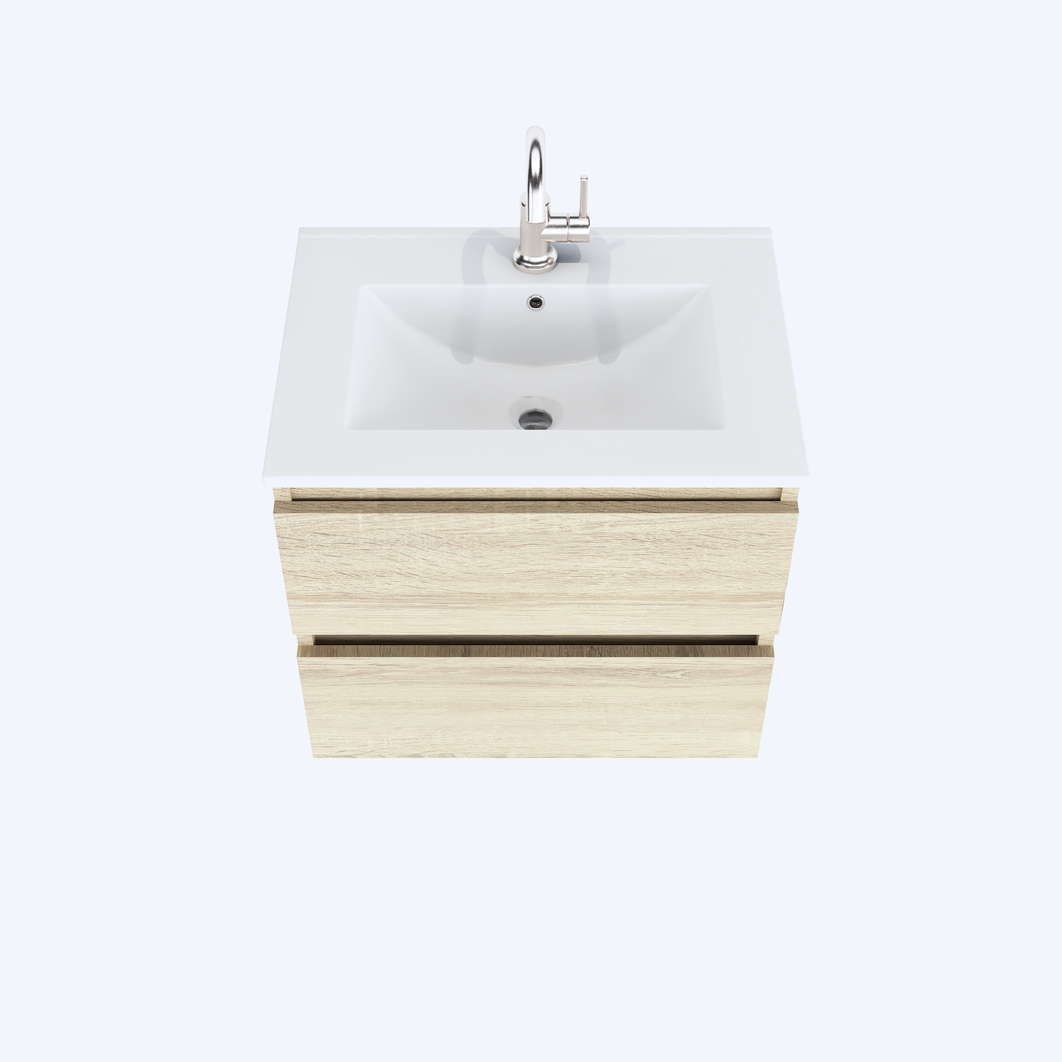 MTD Vanities Salt Floating Ceramic Integrated Top 24" Wall-Mounted ...