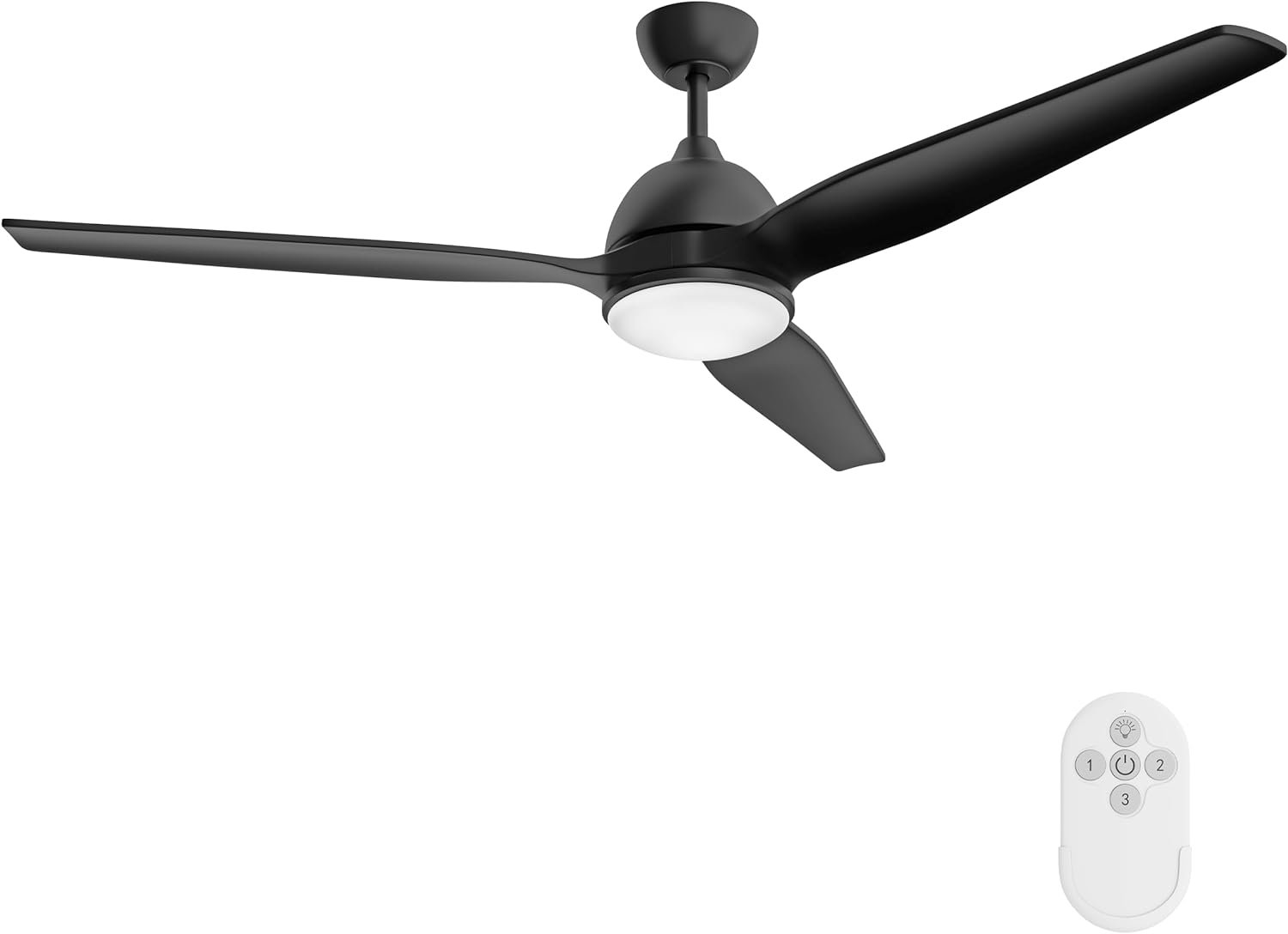 Inlight 60 IN. Integrated LED Indoor and Outdoor Ceiling Fan with Light ...