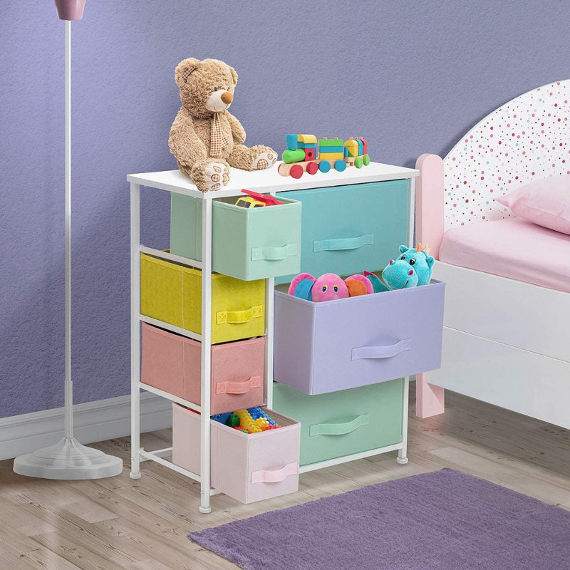 Sorbus 7 Drawers Dresser with Steel Frame and Wood Top & Reviews | Wayfair