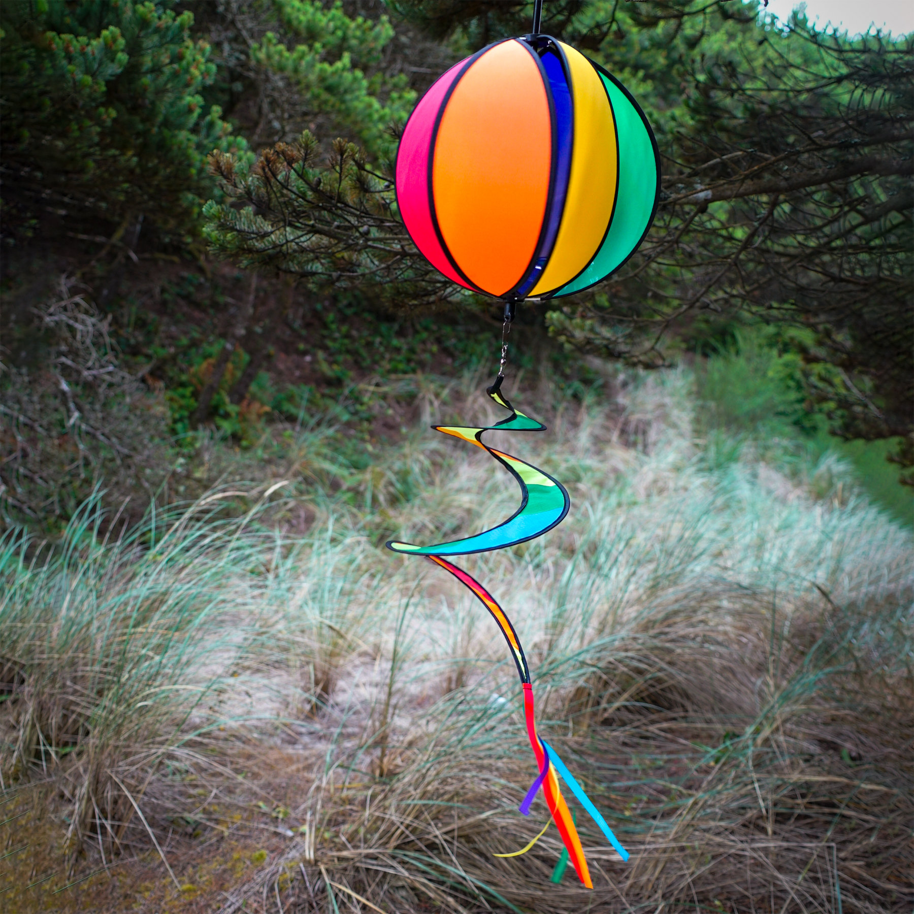 In The Breeze 11-inch Rainbow Panel Ball Spinner | Wayfair