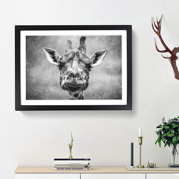East Urban Home Wonderful Giraffe - Picture Frame Painting Print ...