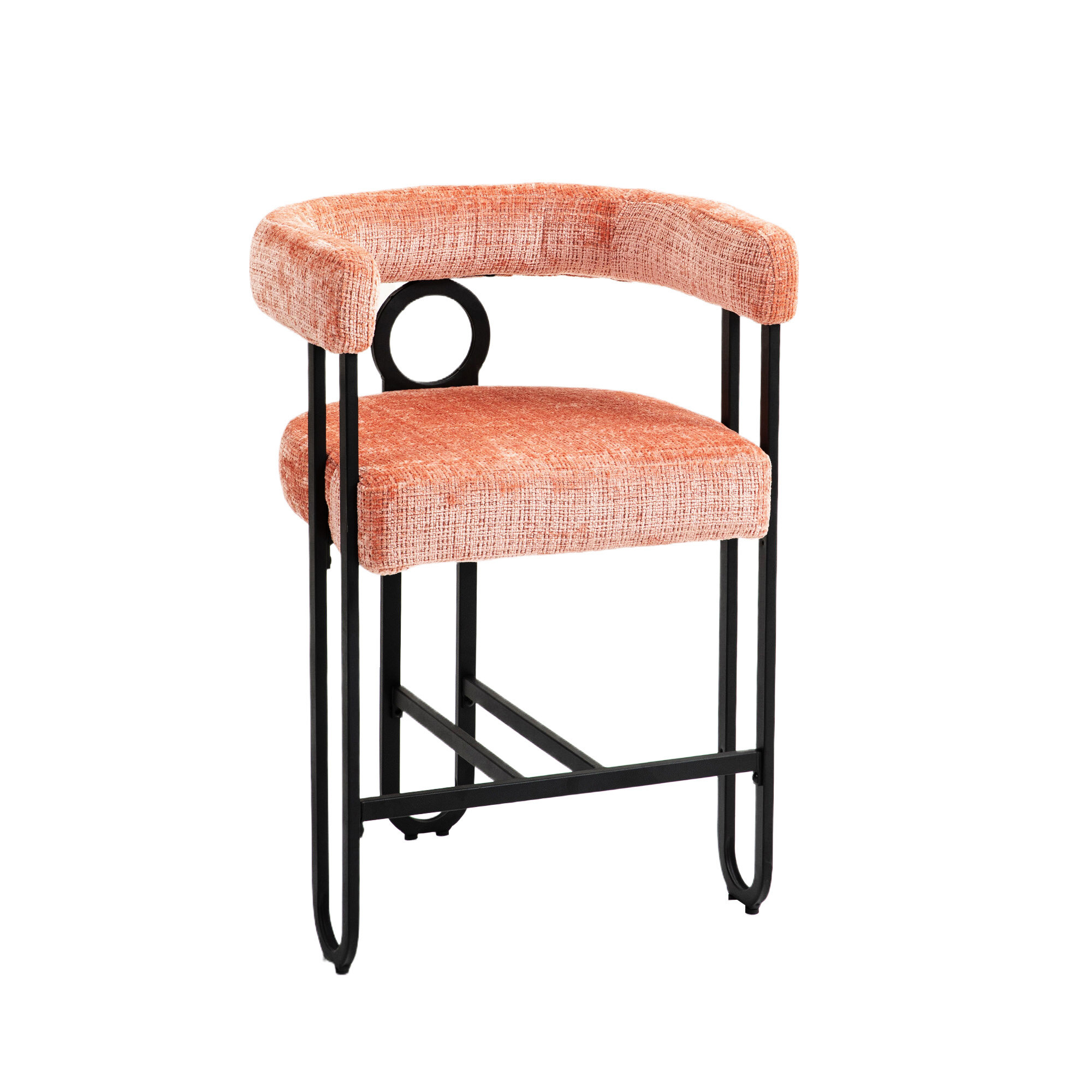 Orren Ellis Bar Stools Set Of 2, Modern Bar Stool With Back Metal ...