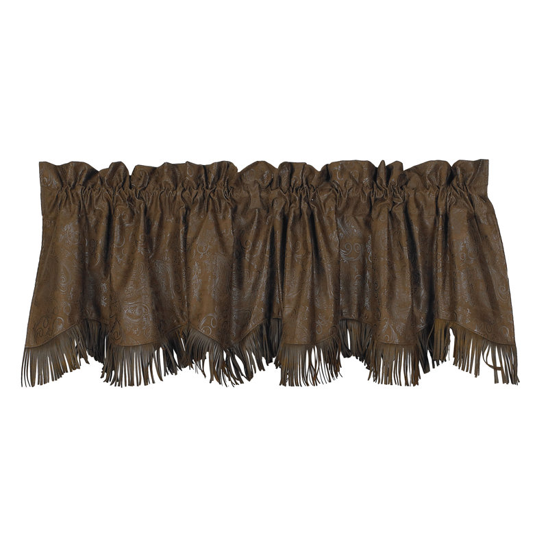 Paseo Road by HiEnd Accents Tooled Leather 84" Valance & Reviews | Wayfair