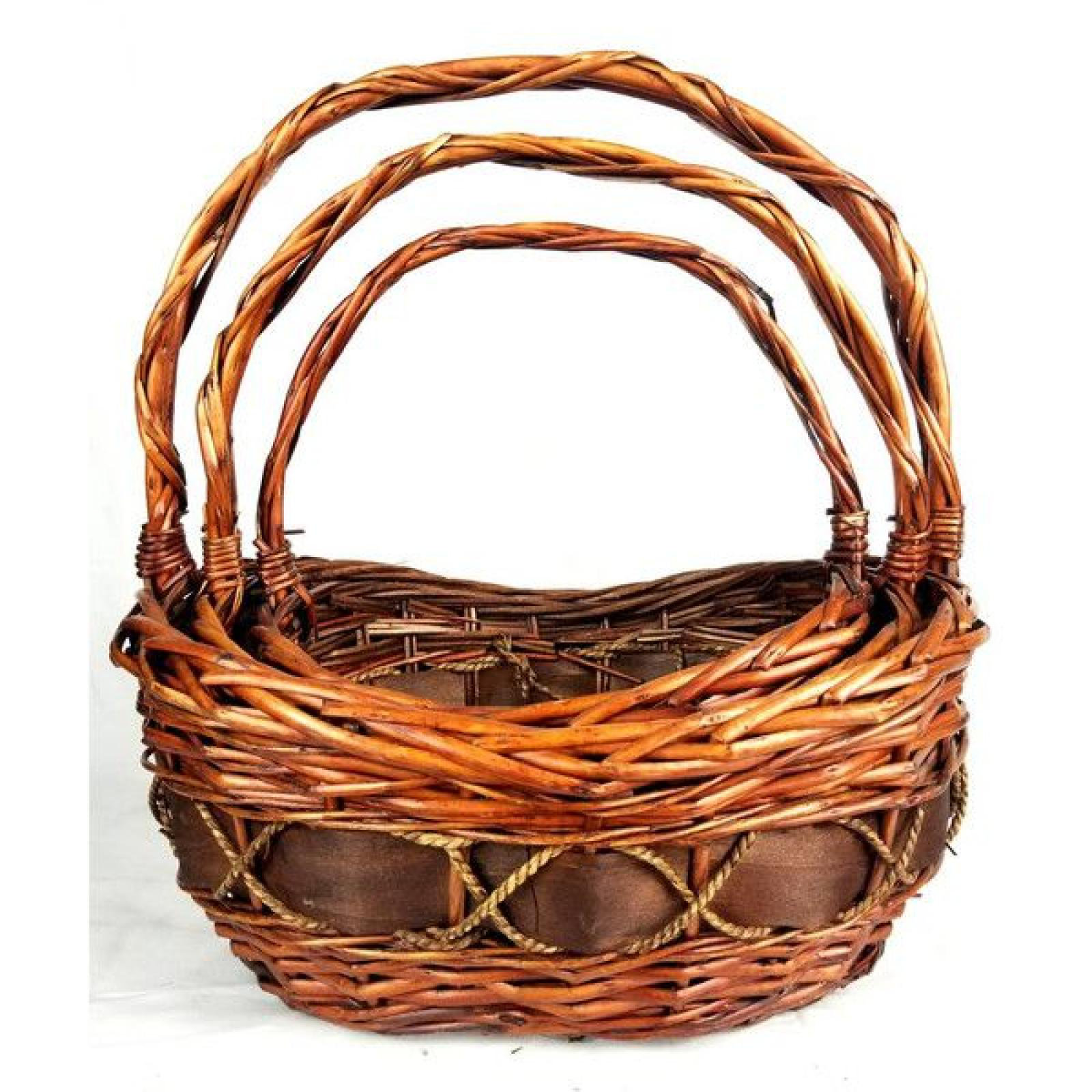 Bayou Breeze Set Of 3 Willow, Chipwood And Seagrass Long Handled ...