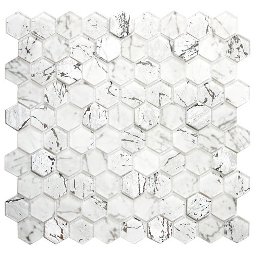 Blujellyfish 12" x 12" Glass Mosaic Wall & Floor Tile | Wayfair