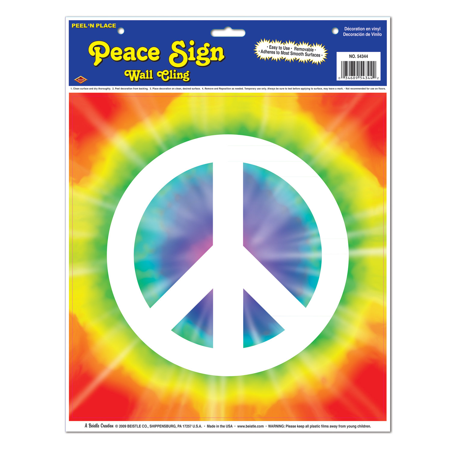 The Party Aisle™ Peace Sign Peel 'N Place Window Sticker | Wayfair