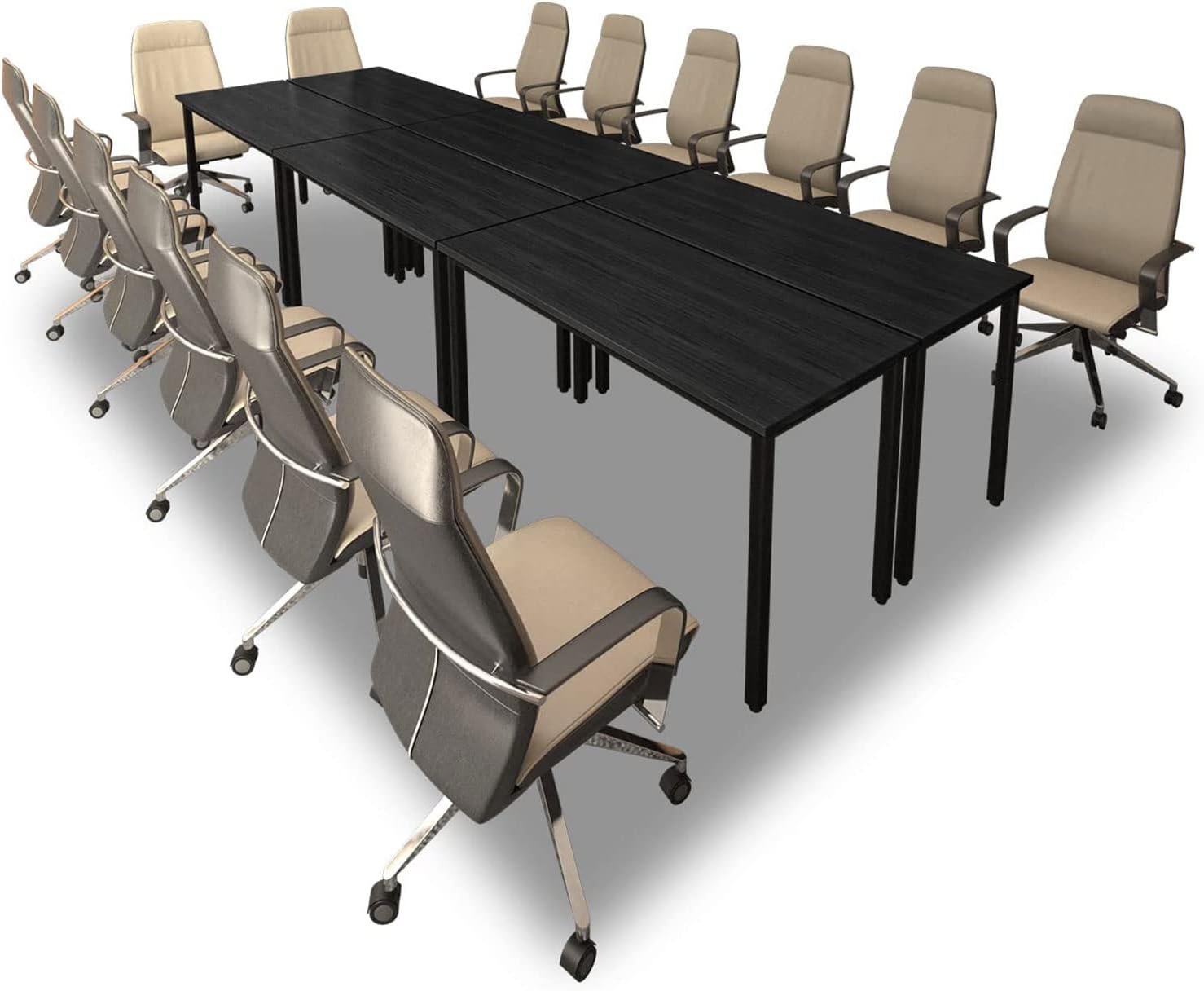 Inbox Zero Misha Pivit 12FT Modular Rectangular Conference Table ...
