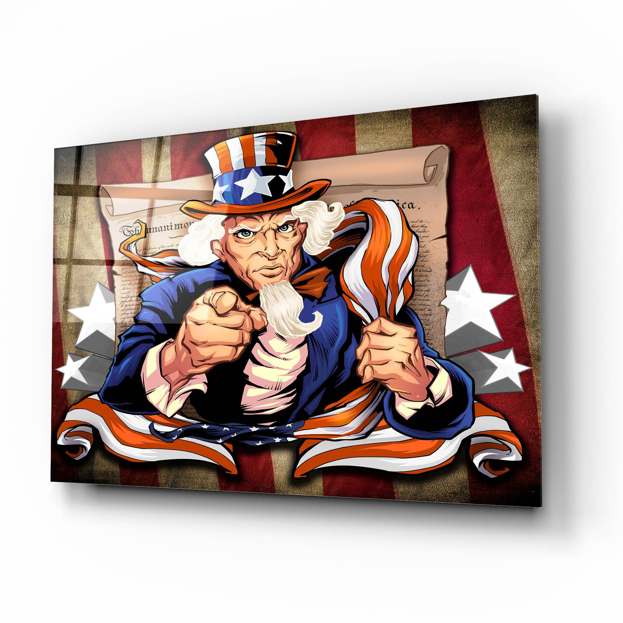 Trinx Uncle Sam Patriot Character On Plastic / Acrylic by Flyland ...