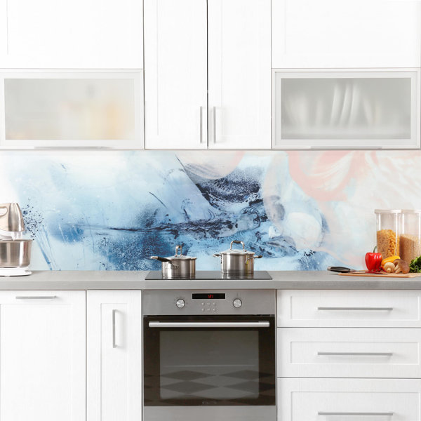 Ebern Designs Corey-James 90 x 315cm PVC Tile in Blue | Wayfair.co.uk