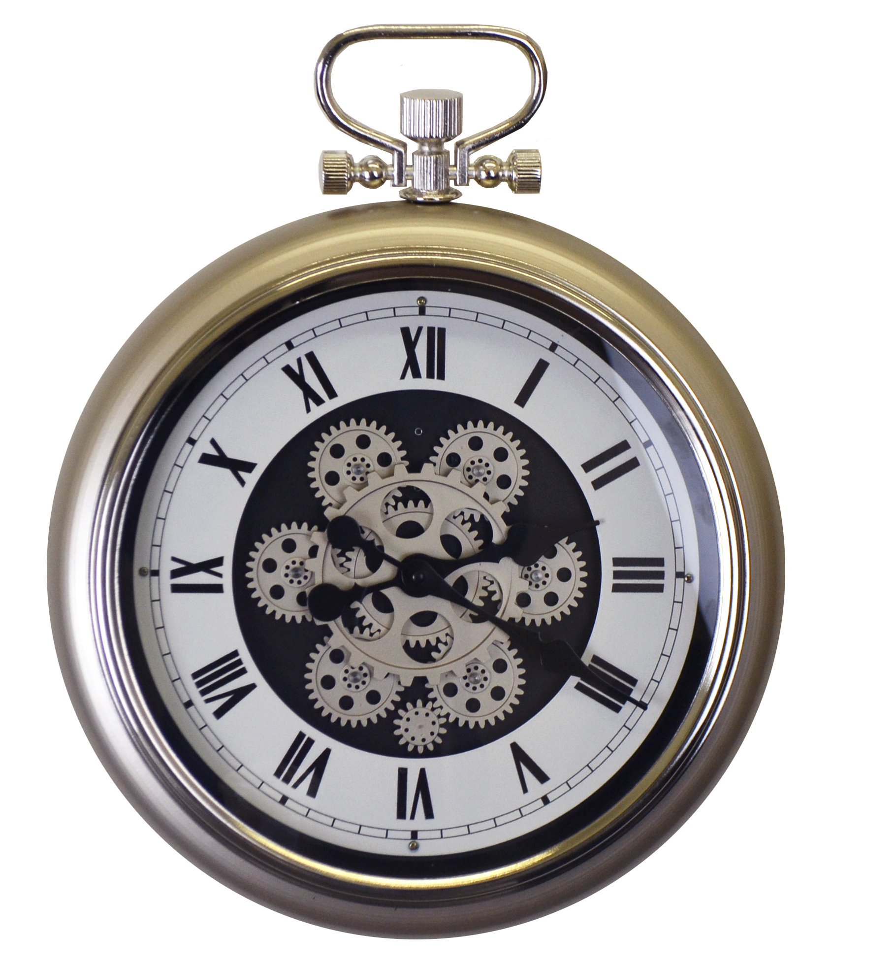 Breakwater Bay Ahmad Pocket Watch Style Wall Clock Large | Wayfair
