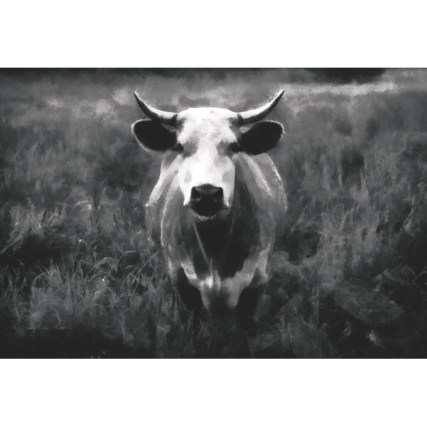 Brambly Cottage Moody Bull - Wrapped Canvas Art Prints | Wayfair.co.uk