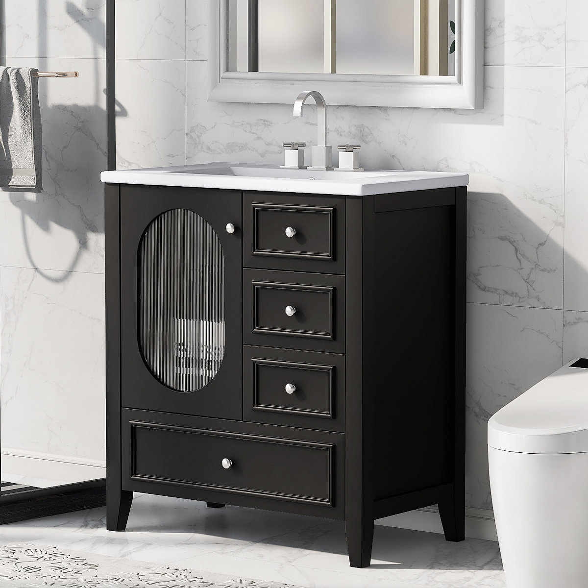 Red Barrel Studio® 30" Bathroom Vanity With Sink Bathroom Vanity ...