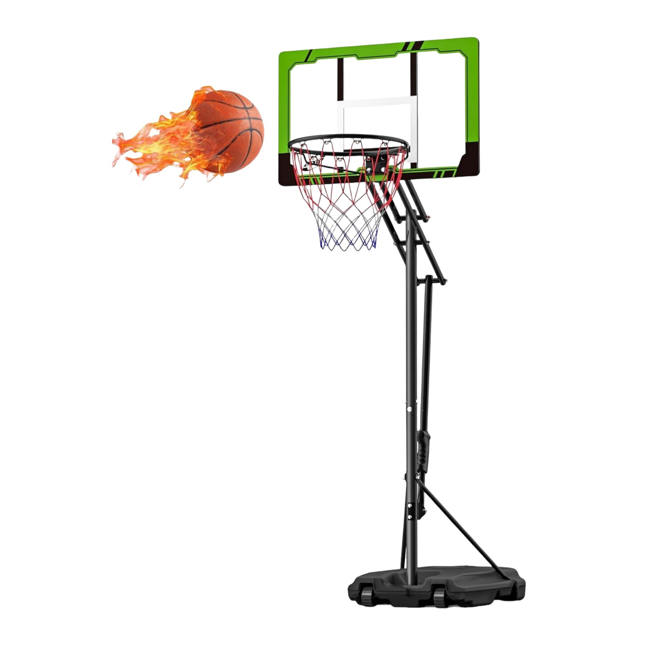 JETEHO Portable Basketball Hoop Outdoor Adjustable 4.0-8.5Ft ...