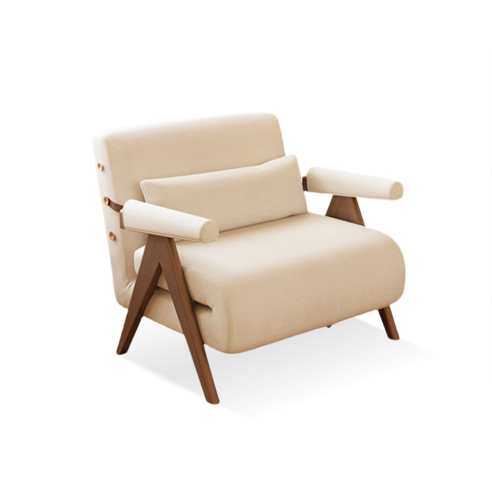 Corrigan Studio® Creamy white Cotton linen Standard sofa couch ...