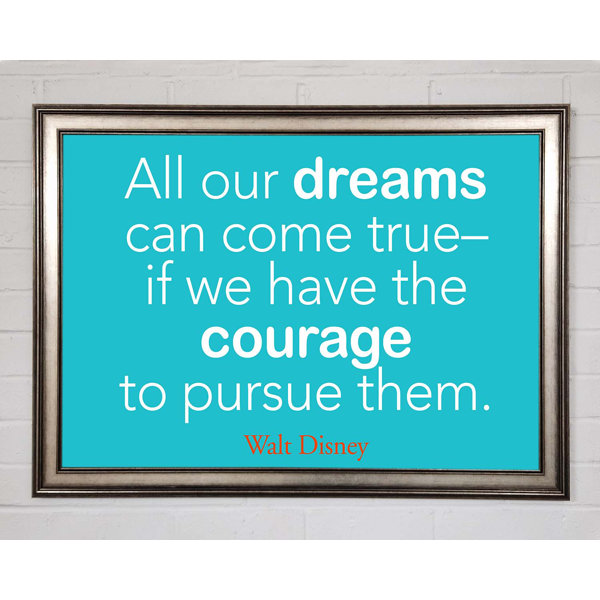 Happy Larry Walt Disney All Our Dreams - Single Picture Frame Art ...