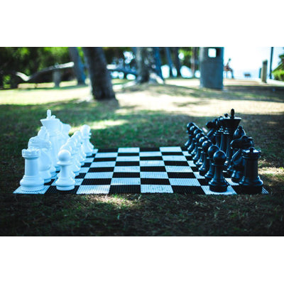 MegaChess 25" Giant Plastic Chess Set with Quick Fold Nylon Board ...