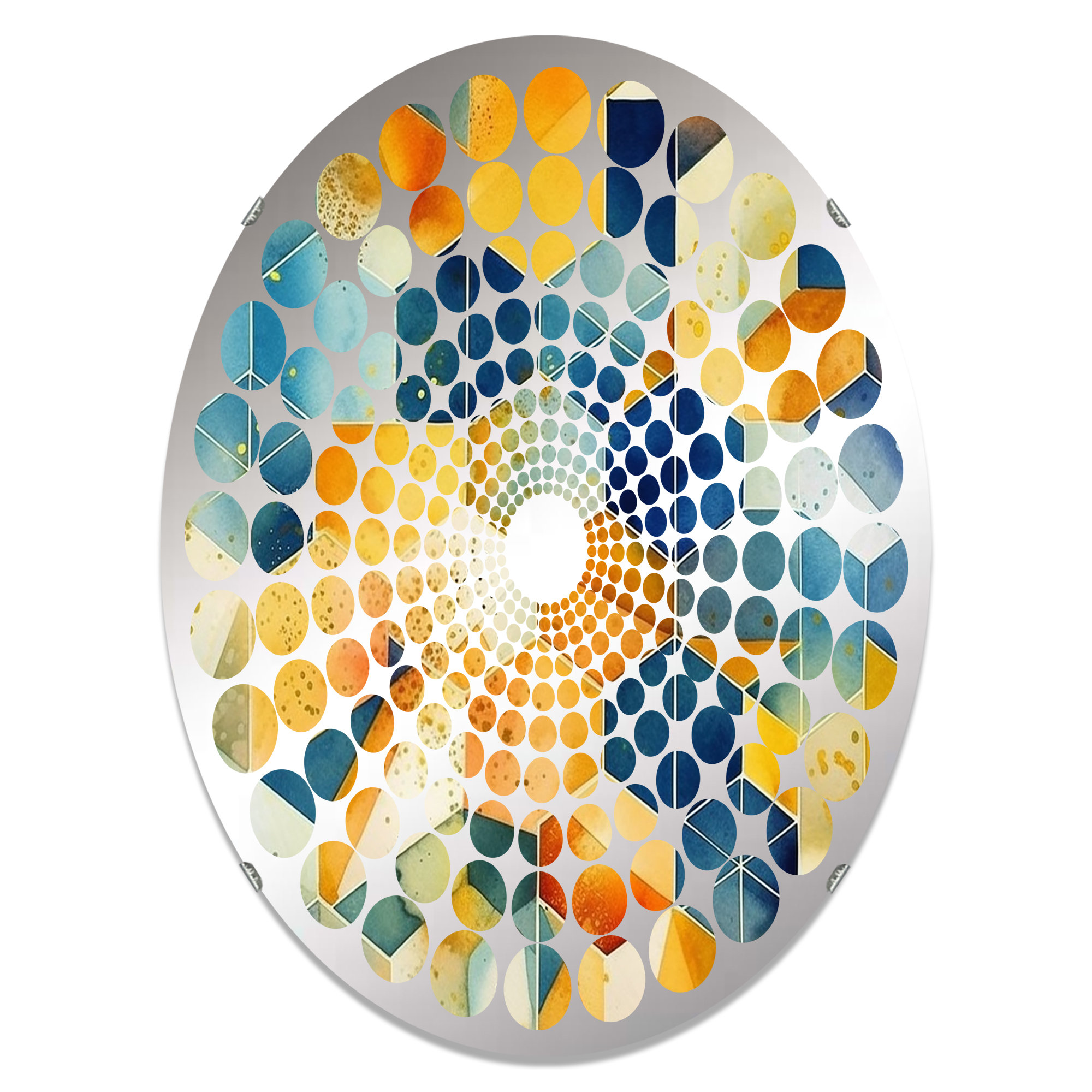 Design Art Soothing Scandinavian Reflections I - Radial Dot Decorative ...