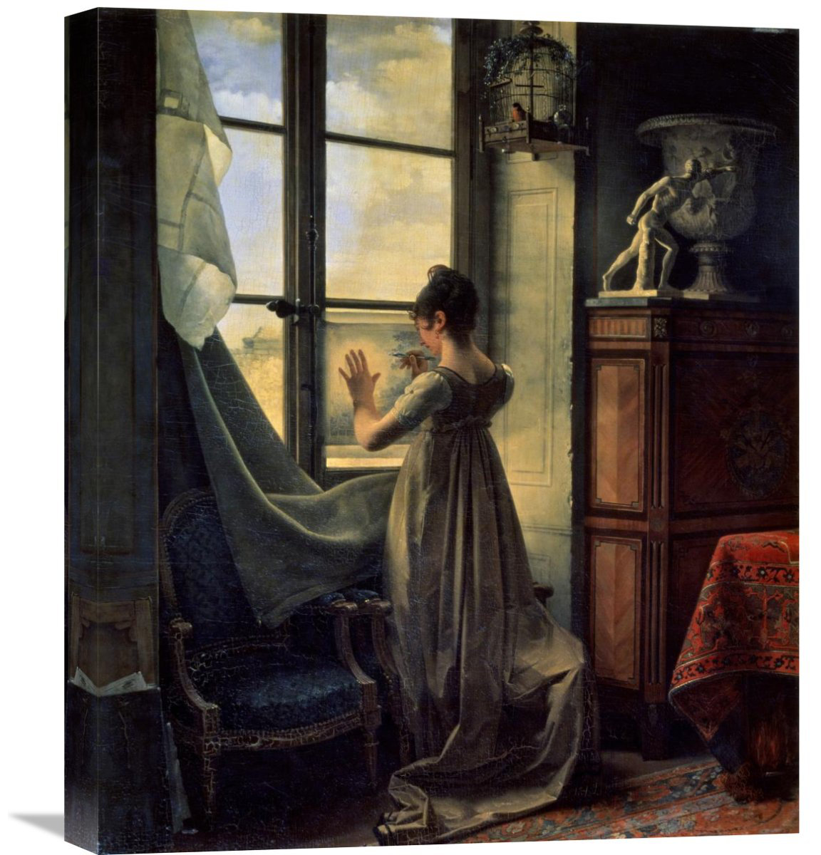 Global Gallery 'By the Window' by Martin Drolling Painting Print on ...