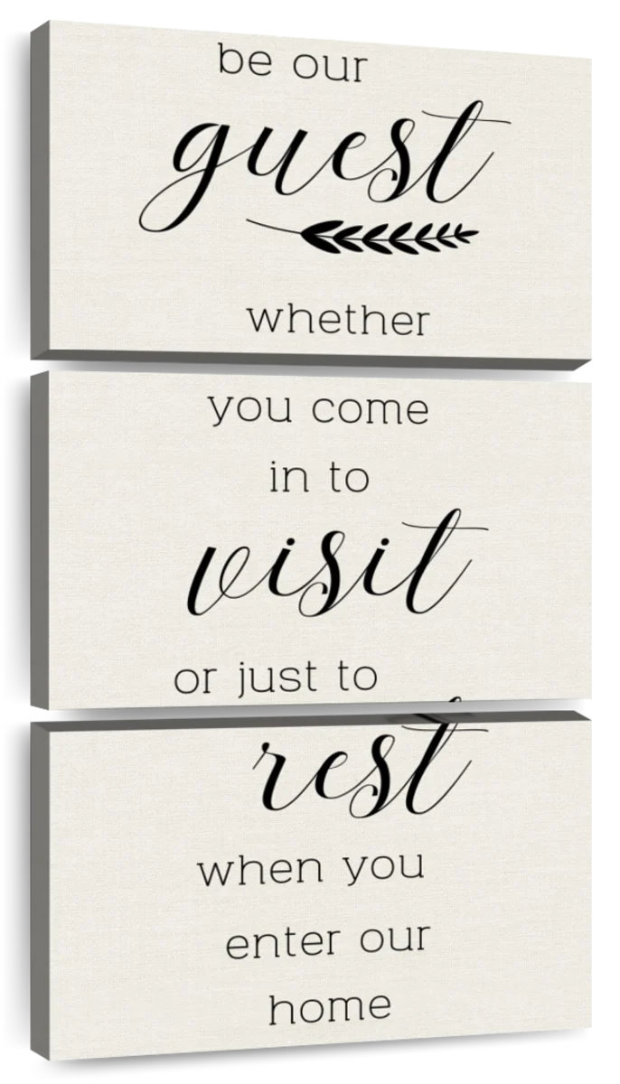 Gracie Oaks Be Our Guest Wall Sign | Wayfair