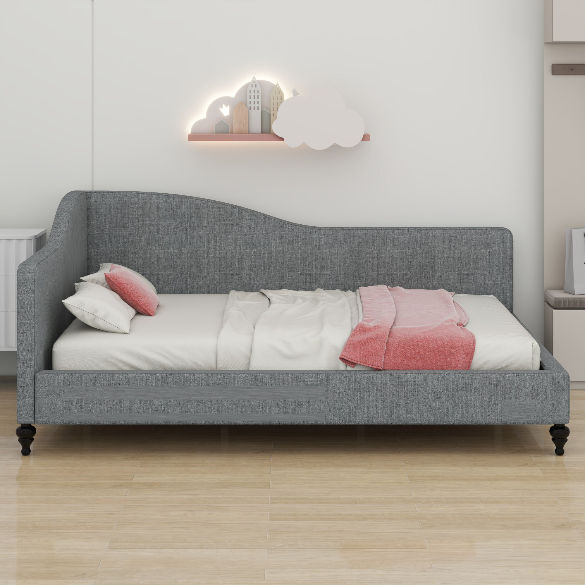 Red Barrel Studio® L-Shaped Daybed, With Solid Wood Legs | Wayfair