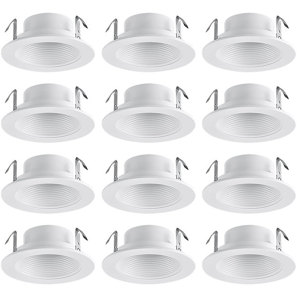 TORCHSTAR 4" Recessed Light Trim, Metal Step Baffle Trim for PAR16 ...