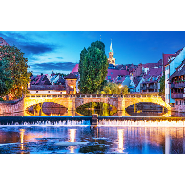 17 Stories Night View Of Nurnberg by Scanrail - Wrapped Canvas ...
