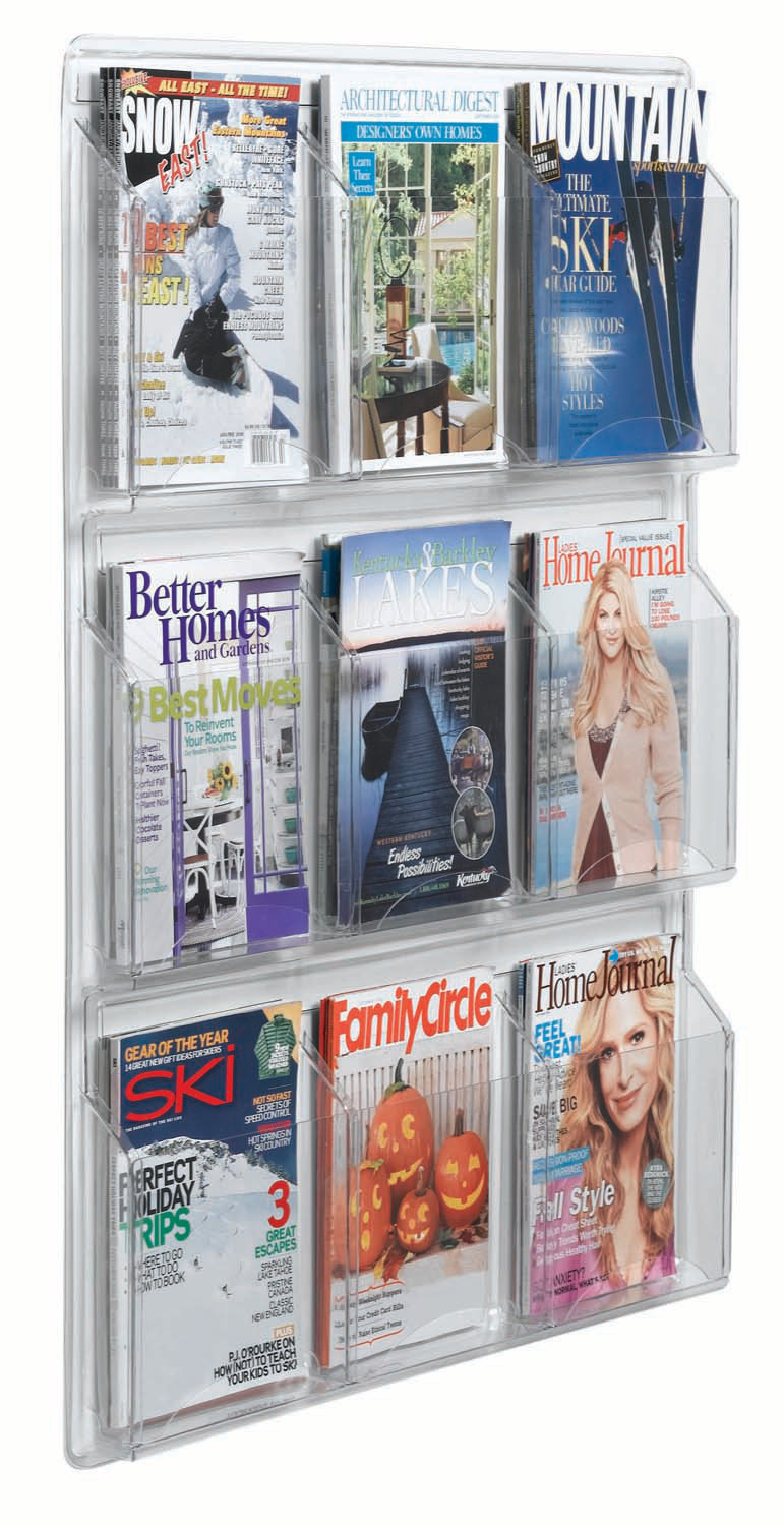 AARCO Clear-Vu Wall Mounted Magazine Rack | Wayfair