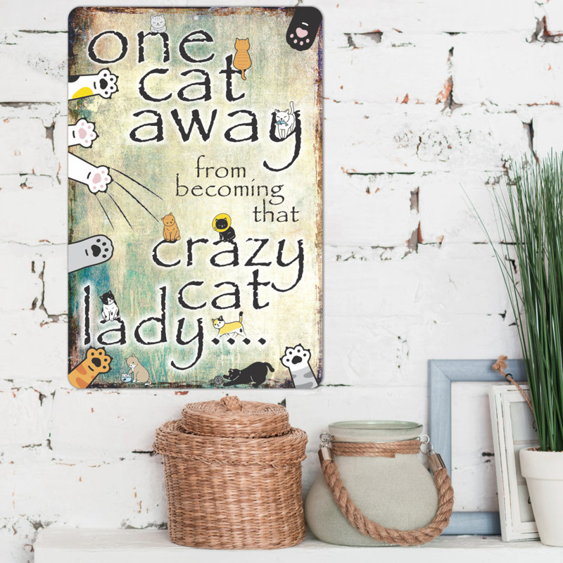 ATX CUSTOM SIGNS Funny Cat Lady Sign | Wayfair