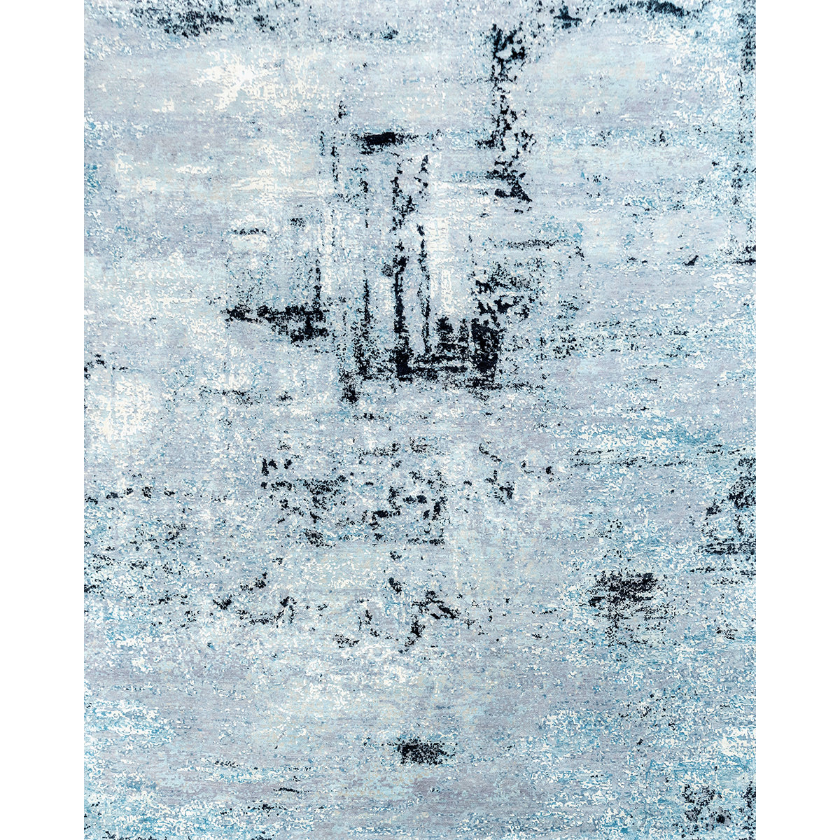 Bokara Rug Co., Inc. Hand-Knotted High-Quality Blue and Silver Area Rug ...