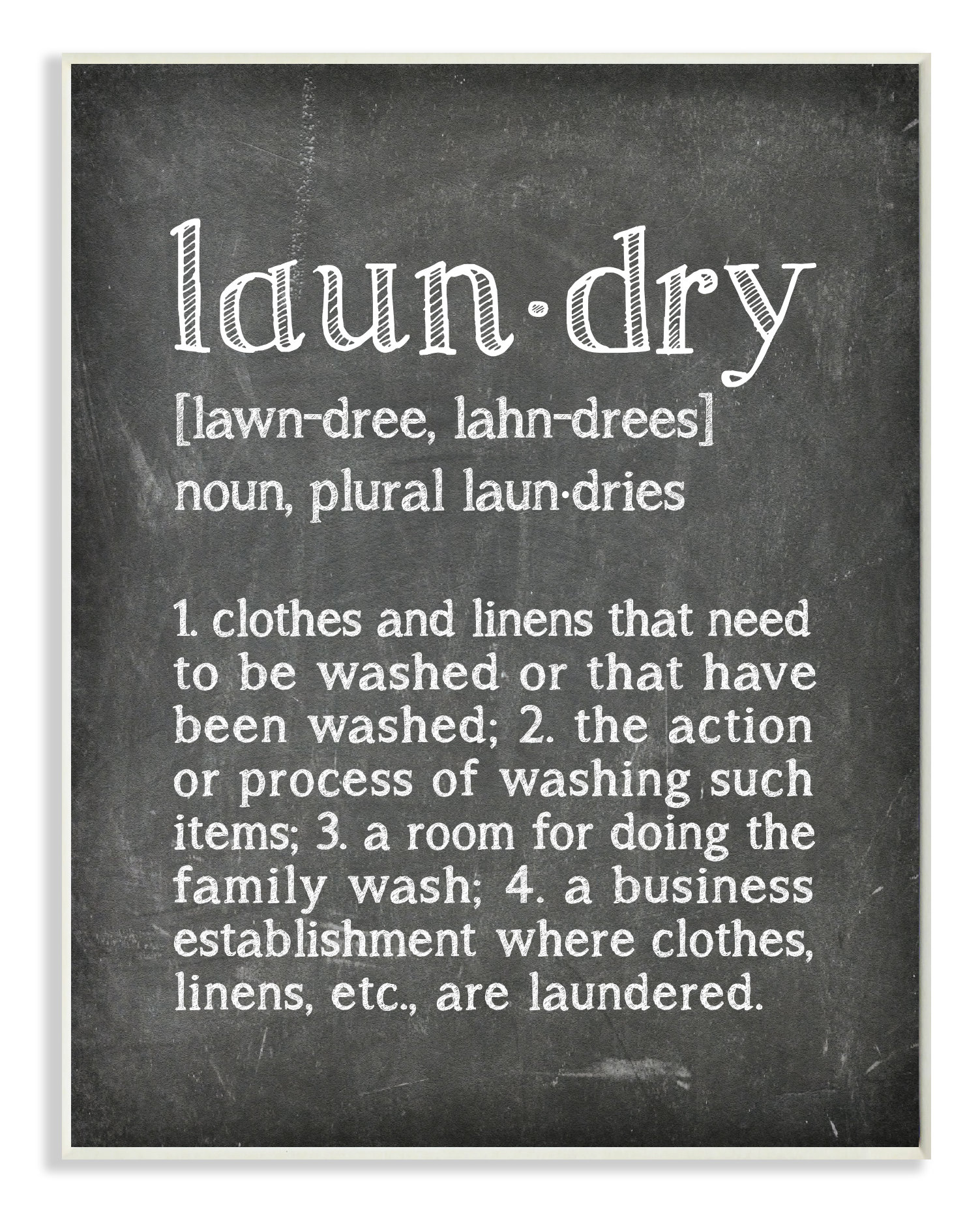 Ebern Designs Laundry Definition Chalk Look - Textual Art Print on ...