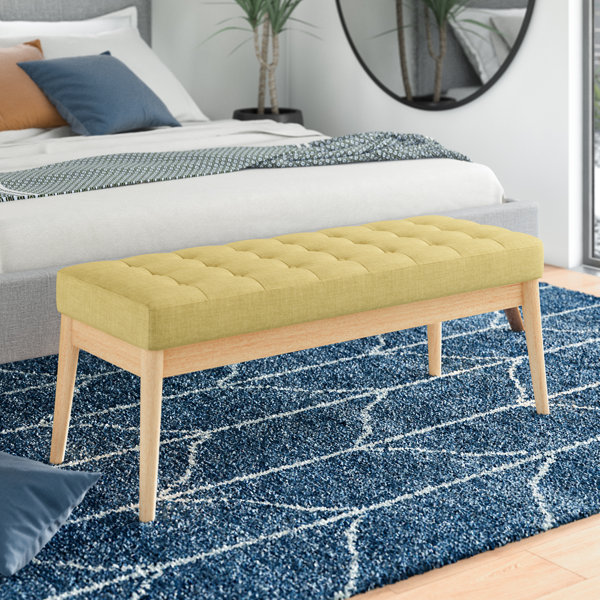 George Oliver Babbs Polyester Upholstered Bench & Reviews | Wayfair