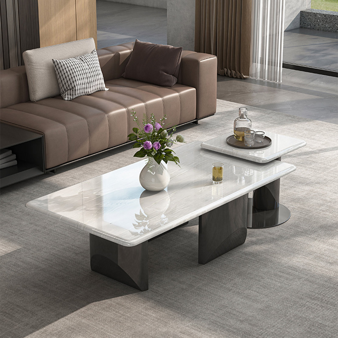AWORET Rectangular marble coffee table | Wayfair
