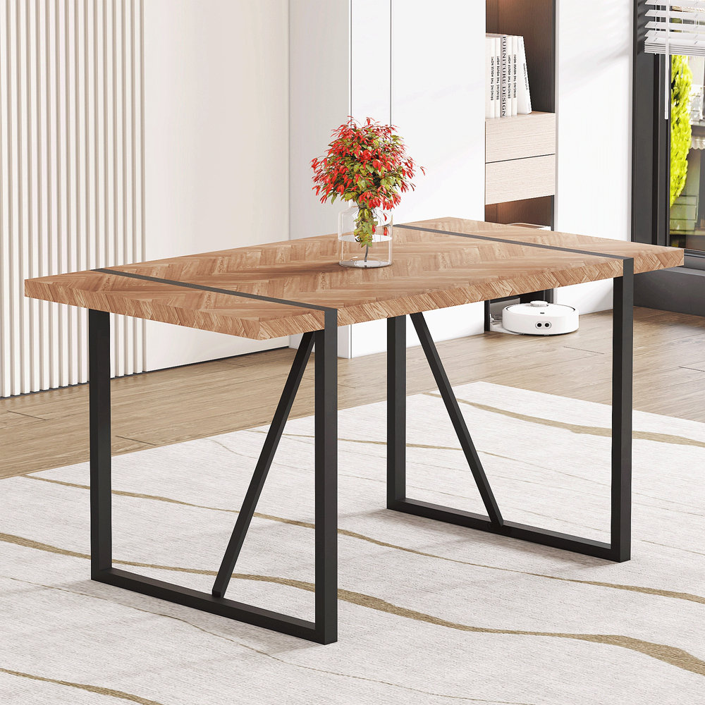 17 Stories A Minimalist Retro Rectangular Dining Table With A Specially ...
