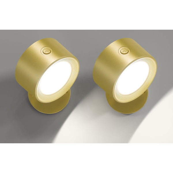 Wrought Studio Set of 2 LED Wall Mounted Lights with Remote | Wayfair