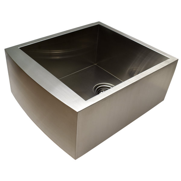 Alpha International 21'' L Single Bowl Stainless Steel Kitchen Sink ...