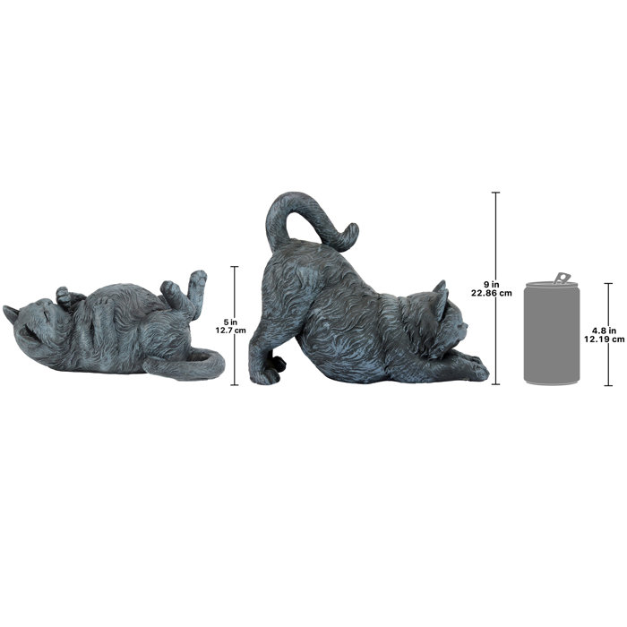 Design Toscano Playful Cats 2 Piece Statue Set & Reviews | Wayfair