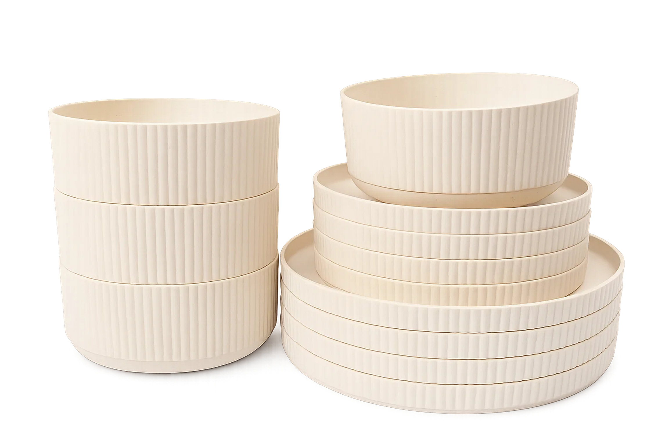 Ebern Designs Mesa Wheat Matte White 12 PC Dinnerware Set - Wayfair Canada