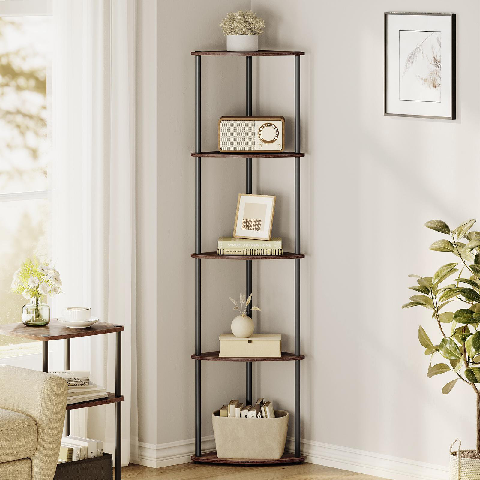 Ebern Designs Walery Superfast Toolless Assembly, 5-Tier Corner ...