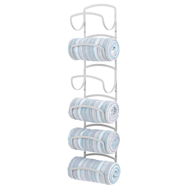 TOP OUT MIAMI, LLC Wall Mounted Towel Roll And Bathrobe Storage Rack ...