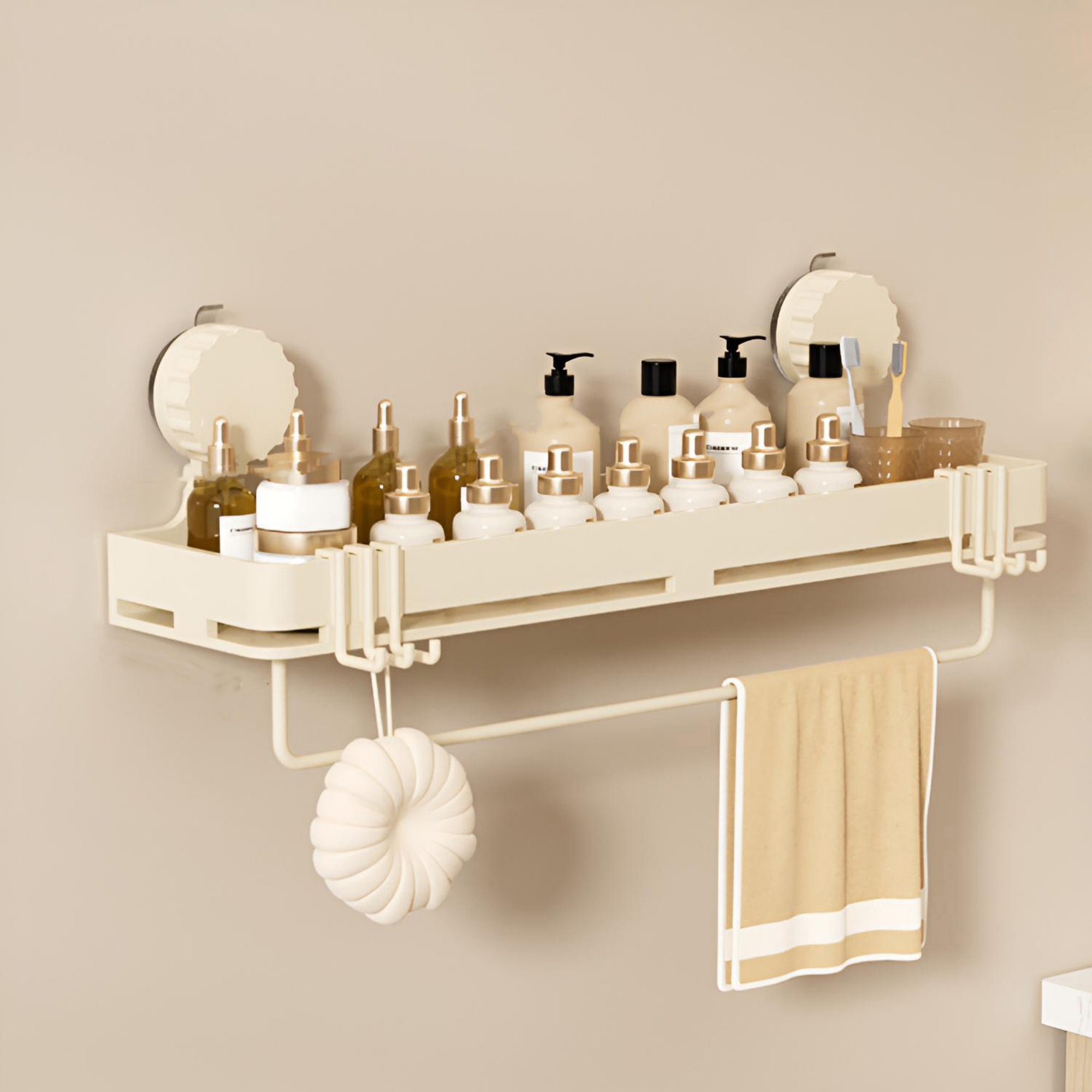 Brayden Studio® Non Perforated Bathroom Wall Mounted Storage Rack ...