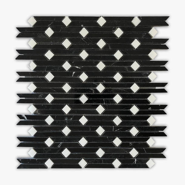 Direct Stone Source Nero Marquina and Dolomiti Pinwheel 12" x 12 ...