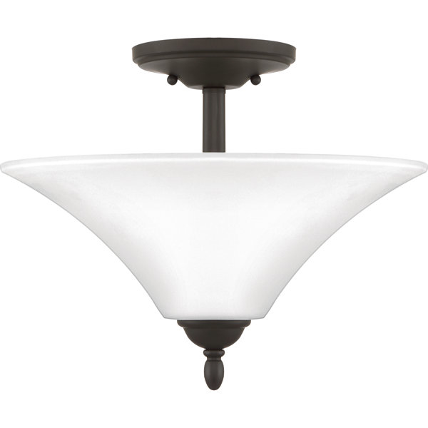 Charlton Home® Newfane Glass Semi Flush Mount - Wayfair Canada