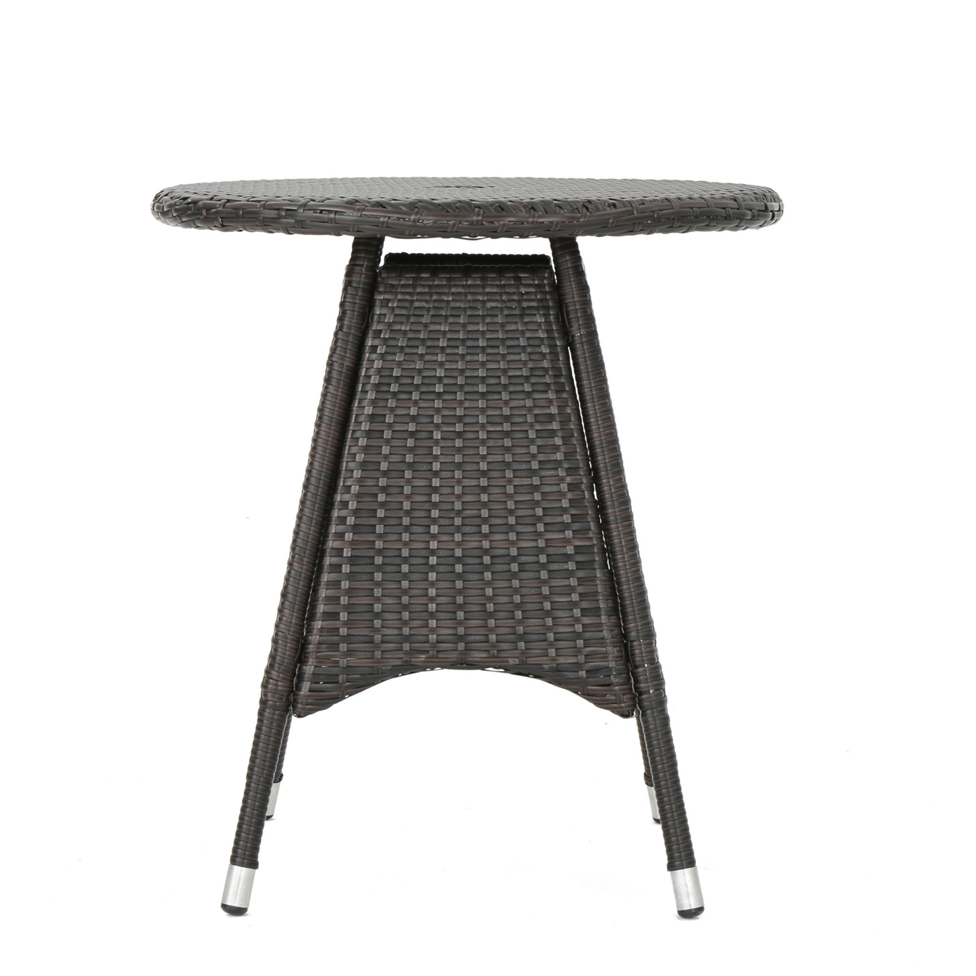 George Oliver Charming Wicker Bistro Table For Outdoor Enjoyment And ...