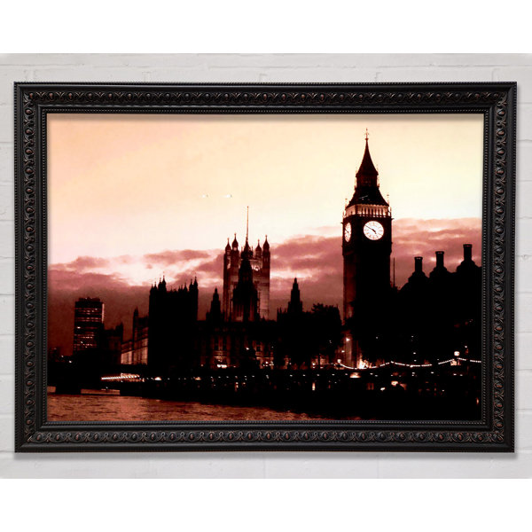 Bright Star London Big Ben St Pauls Retro - Single Picture Frame Print ...